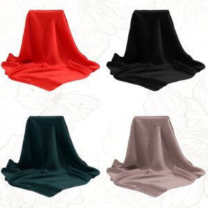 Zhanmai 8 Pcs 27.5 x 27.5 Inch Square Satin Head Scarves Women Silk Bandana Hair Scarves Hair Wrap Neck Scarf for Sleeping (Mixed Colors,Stylish)