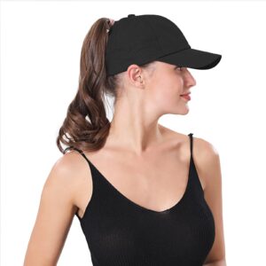 New Upgraded Women Criss Cross Hat High Ponytail Baseball Caps Adjustable High Messy Bun Ponycap Trucker Hats