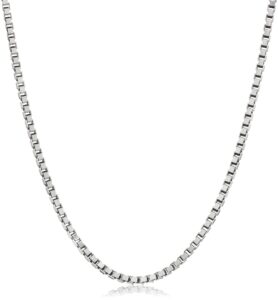 savlano 925 sterling silver solid 2.5mm box chain necklace for women & men - made in italy comes with a gift box (24 inch)