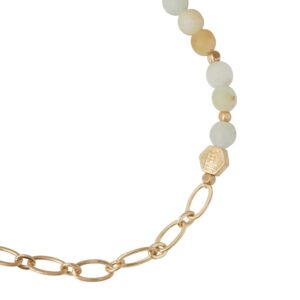 Scout Curated Wears - Mini Stone w/Chain Stacking Bracelet - Amazonite/Gold