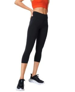 sweaty betty womens bum sculpting power cropped workout leggings with side and back pocket size s black