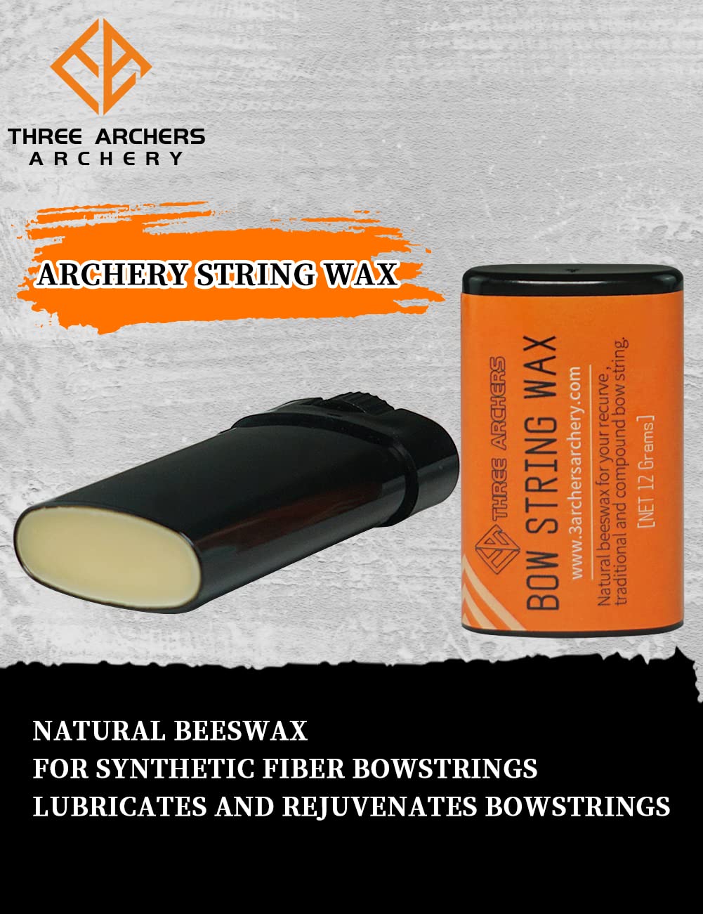 THREE ARCHERS Archery Bowstring Wax Recurve Bow Wax Pure Natural Beeswax