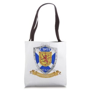 macintosh scottish family clan scotland shield tote bag