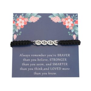 kuiyai biology chemistry atomic science gift science student graduation gift dna gift for scientist always remember gift (dnabraceletc-blk)