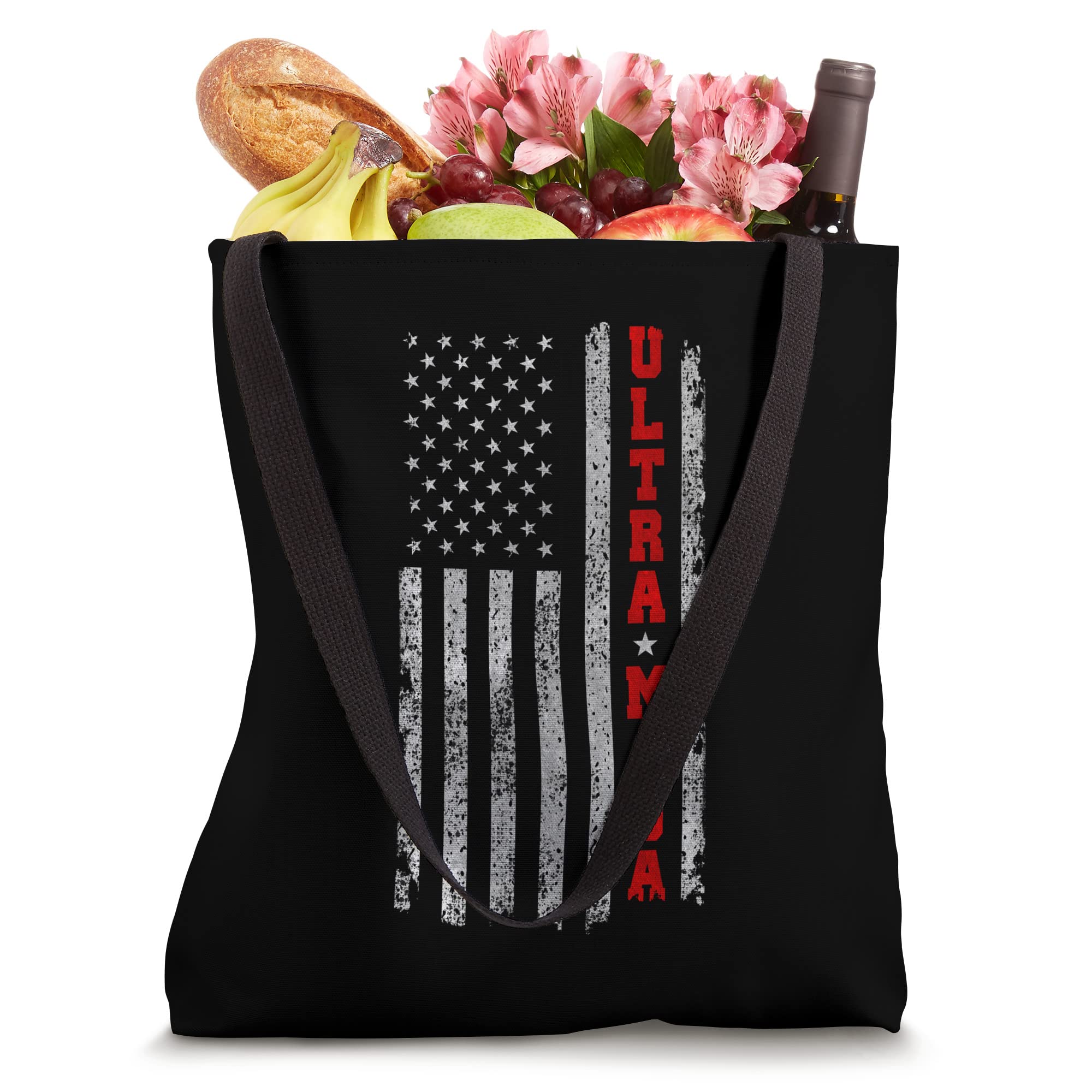 Ultra MAGA Shirt Vintage Grunge American Flag Ultra MAGA Tote Bag