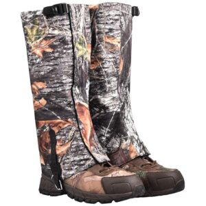 outdoor camo leg gaiters waterproof boots cover for hiking, walking, hunting (m)