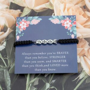 KUIYAI Biology Chemistry Atomic Science Gift Science Student Graduation Gift DNA Gift For Scientist Always Remember Gift (DNAbraceletC-BLK)