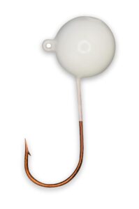 big nasty tackle super glow pout pounder jigs (white, 1 oz)