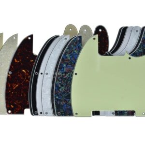 KAISH 8 Hole Tele Blank Guitar Pickguard Tele Pick Guard Scratch Plate for Telecaster Esquire Aged White 3 Ply