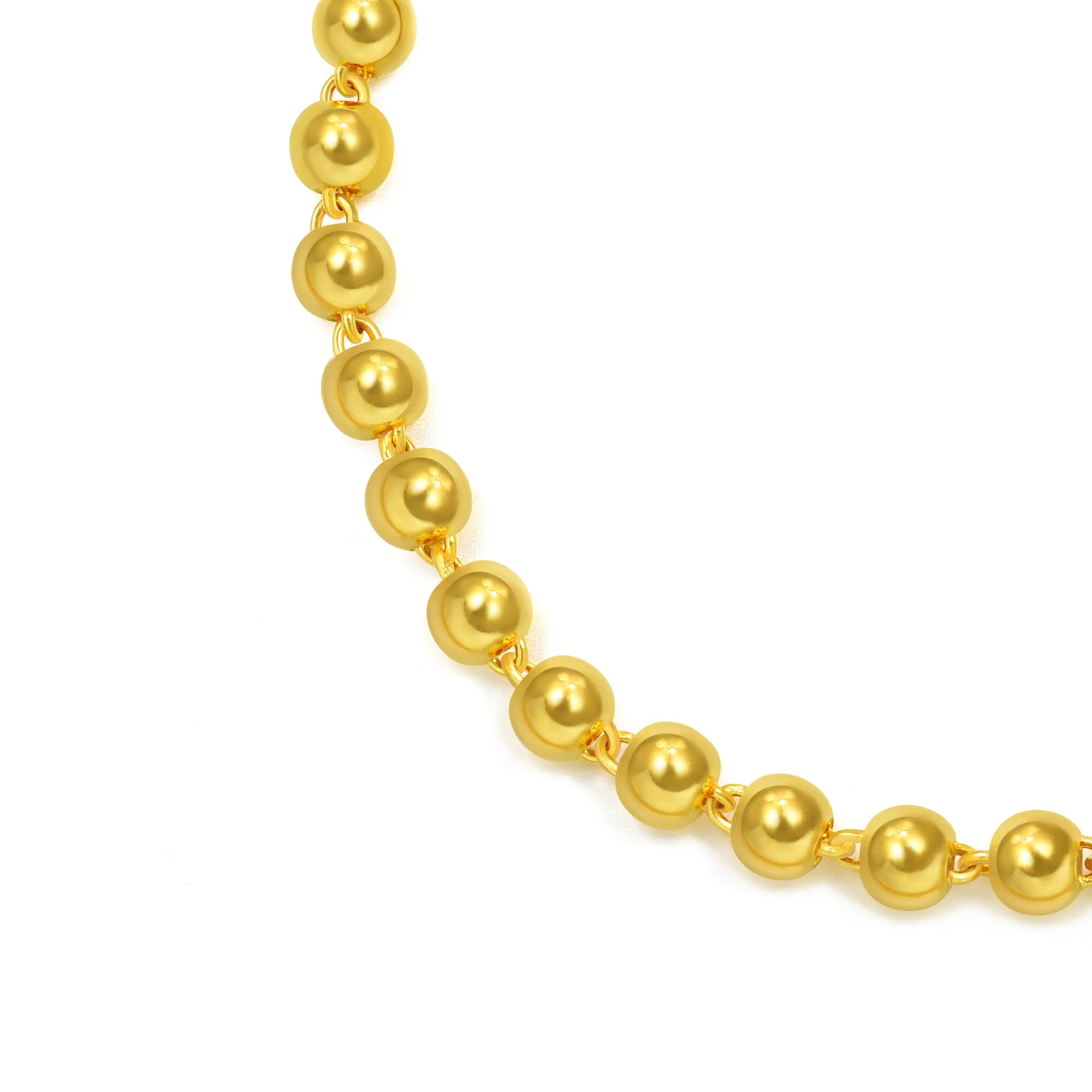 CHOW SANG SANG 999.9 24K Solid Gold Price-by-Weight Gold Beaded Bracelet for Women 09464B (Approx. 1tael (~37.42g), 7.4", (19 CM))