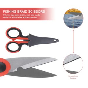 YLINSHA Fishing Tool Kit Fillet Knife Fishing 8pack Including Fishing Knife Fishing Scissors Fishing Pliers Saltwater Fish Measuring Ruler,Anti-Lost Lanyard Waterproof Storage BagTackle Accessory Kit