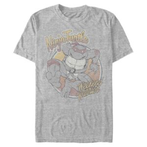 nickelodeon men's big weekend warrior t-shirt, athletic heather, large tall