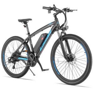 speedrid 27.5" electric bike for adults, 48v 500w electric mountain bike/electric bicycle with removable 48v-10.4ah battery, colorful display and professional 21 speed gears