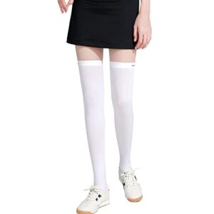 daisha summer sun protection golf socks upf 50+,ice silk breathable cool long thigh high stirrup socks for daily wear,multi-sports.