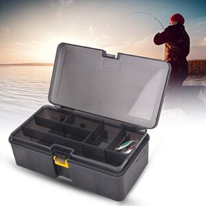 Plastic Fishing Box, Double Layers Fishing Accessories Removable Compartment Humanized Hanging Hole Design for Travel for Outdoor