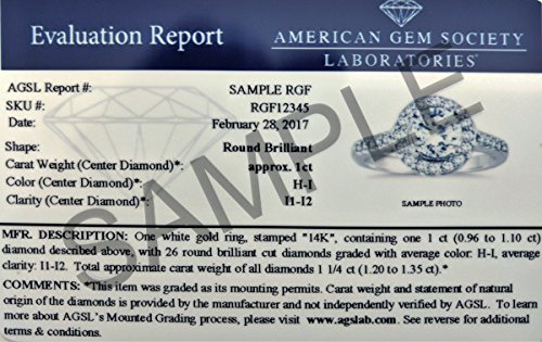 AGS Certified 1 Carat Braided Solitaire Diamond Ring in 14K White Gold (H-I Color, I1-I2 Clarity)