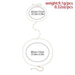 Aezlhjya Sexy Belly Chain Gold Belly Chain Waist Body Chain Gold Body Chain Necklace Sexy Bikini Body Chain for Women and Girls (Body C-05)