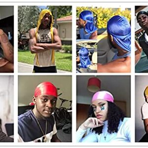 TEAMAET 6 Pieces Silky Durags for Women,Men Satin Durag 6 Colors Doorag Headscarf,beanies, woman durags