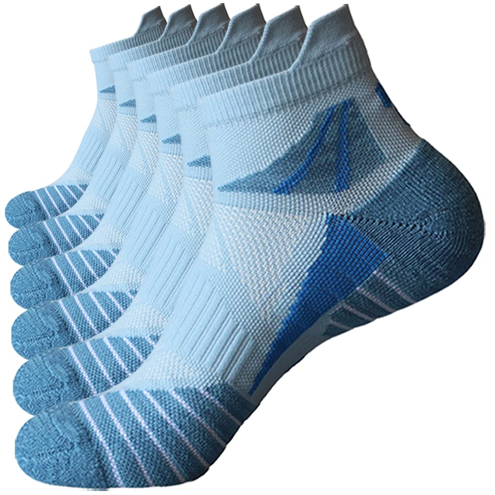 PAIXUN Socks For Men And Women No Show Athletic Running Ankle Compression Socks 100% Cotton Workout Low Cut Crew Socks