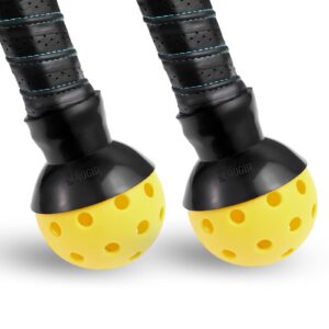 QOGIR Pickleball Ball Retriever 3 Pack, Easy Pickleball Ball Accessory to Pick Up Pickleball Balls without Bending Over, Attaches to Pickleball Paddle Bottom, Fits Any Pickleball Paddles, Black