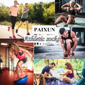 PAIXUN Socks For Men And Women No Show Athletic Running Ankle Compression Socks 100% Cotton Workout Low Cut Crew Socks