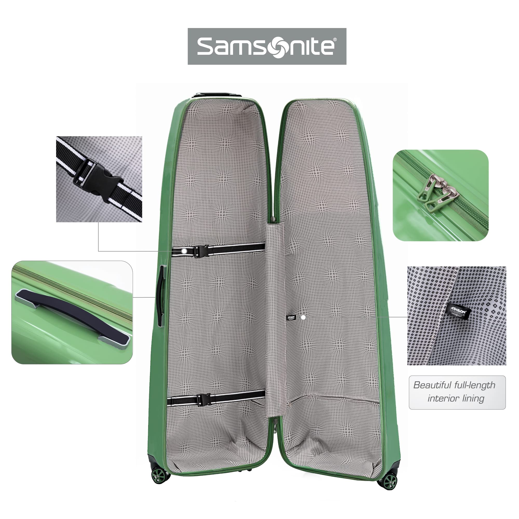 Samsonite Primo Deluxe Hard Sided Golf Travel Cover Alpine Green