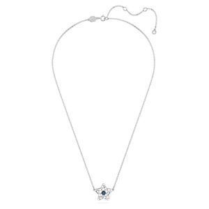 Swarovski Stella pendant, Star, White, Rhodium plated