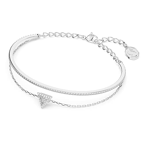 Swarovski Ortyx bracelet, Triangle cut, White, Rhodium plated