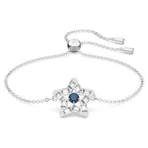 swarovski stella bracelet, star, blue, rhodium plated