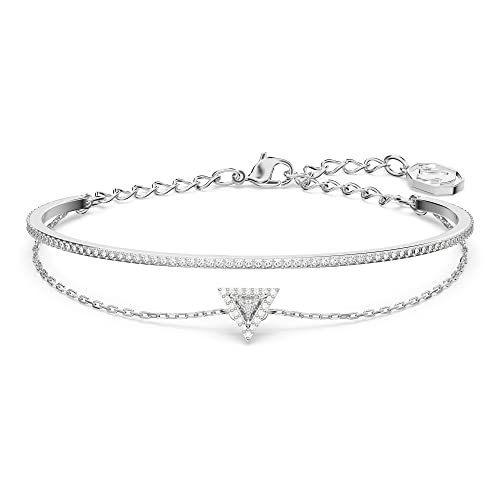 Swarovski Ortyx bracelet, Triangle cut, White, Rhodium plated