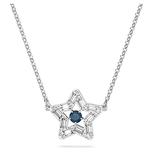 Swarovski Stella pendant, Star, White, Rhodium plated