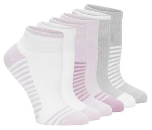 lemon women's ankle socks powder soft, 5-9.5 shoe size, 6 pairs, white (1545592)