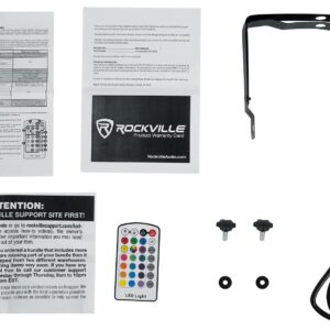 (2) Rockville Battery PAR 6RF Rechargeable Wireless DMX Lights+RF Remotes+Bag