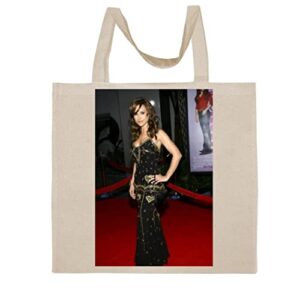 lacey chabert - a nice graphic cotton canvas tote bag fca #fcag41716