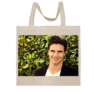 fc carino robbie amell - a nice graphic cotton canvas tote bag fca #fcag674210