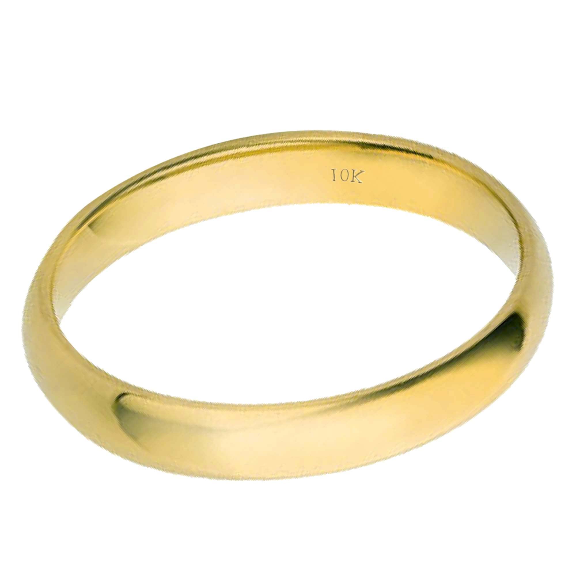 MauliJewels MAULI JEWELS Mens's & Women's 10K Solid Yellow Gold 4MM Wedding Band Rings In Ring Size 10