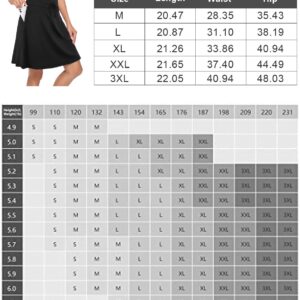 BLEVONH Skirts for Women Knee Length, Womens Golf Skirt 20" Athletic Skorts Skirts Drawstring High Waisted Summer Tennis Skirts with Pockets Violet L