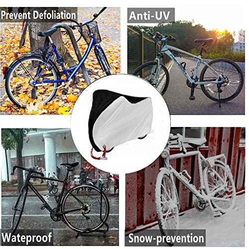 Bike Covers, Outdoor Waterproof Bicycle Covers with Lock Hole for Mountain Road Electric Bikes