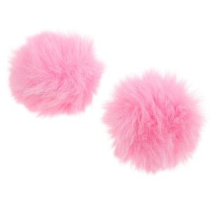 vaguelly 2pcs microphone furry windscreen furry microphone cover for headset pink microphone sleeve mic cover replacement microphone shield protection for microphone accessories pink