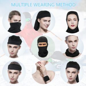 4 Pcs Balaclava Face Ski Mask : Full Face Cover Hood Shiesty Masks for Men Women Black