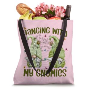 Hanging With My Gnomies Butterfly Dandelion Spring Gnome Tote Bag