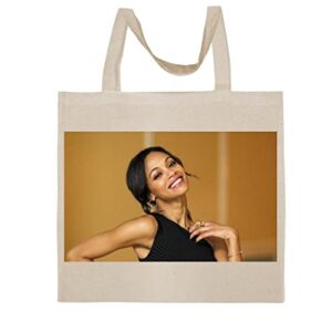 fc carino zoe saldana - a nice graphic cotton canvas tote bag fca #fcag710228