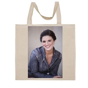 gina carano - a nice graphic cotton canvas tote bag fca #fcag344780