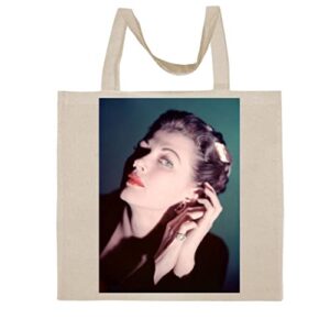 yvonne de carlo - a nice graphic cotton canvas tote bag fca #fcag827289