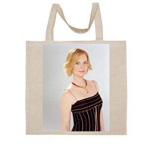 cynthia nixon - a nice graphic cotton canvas tote bag fca #fcag28436