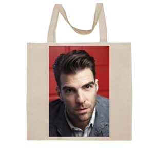 fc carino zachary quinto - a nice graphic cotton canvas tote bag fca #fcag735806