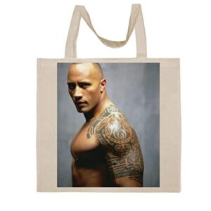 fc carino dwayne the rock johnson - a nice graphic cotton canvas tote bag fca #fcag551937