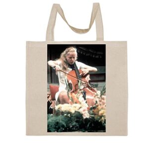 fc carino jacqueline du pre - a nice graphic cotton canvas tote bag fca #fcag790989