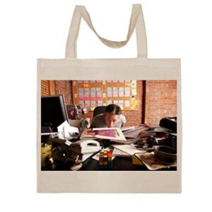 fc carino jon stewart - a nice graphic cotton canvas tote bag fca #fcag537943