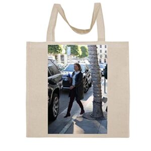 katie couric - a nice graphic cotton canvas tote bag fca #fcag1150724